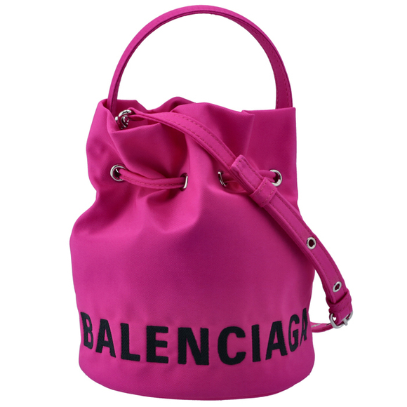 Balenciaga | Bags | Balenciaga Wheel Xs Drawstring Bucket Bag Pink ...